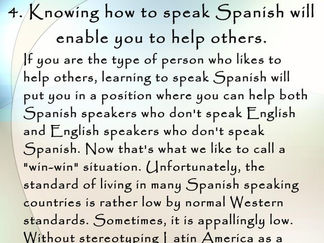 Why study spanish