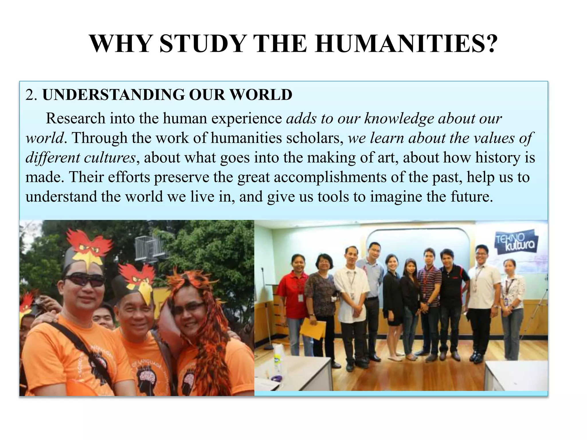 Why study the humanities | PPTX