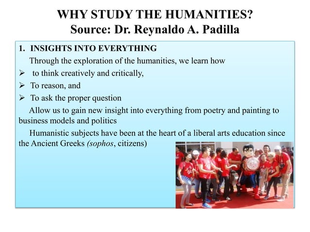 Why study the humanities | PPTX