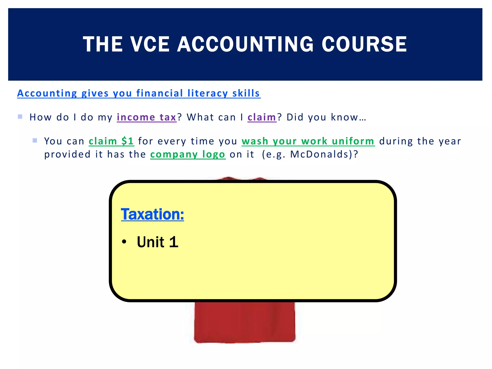 Why Study VCE Accounting | PPTX | Business Accounting & Finance | Business