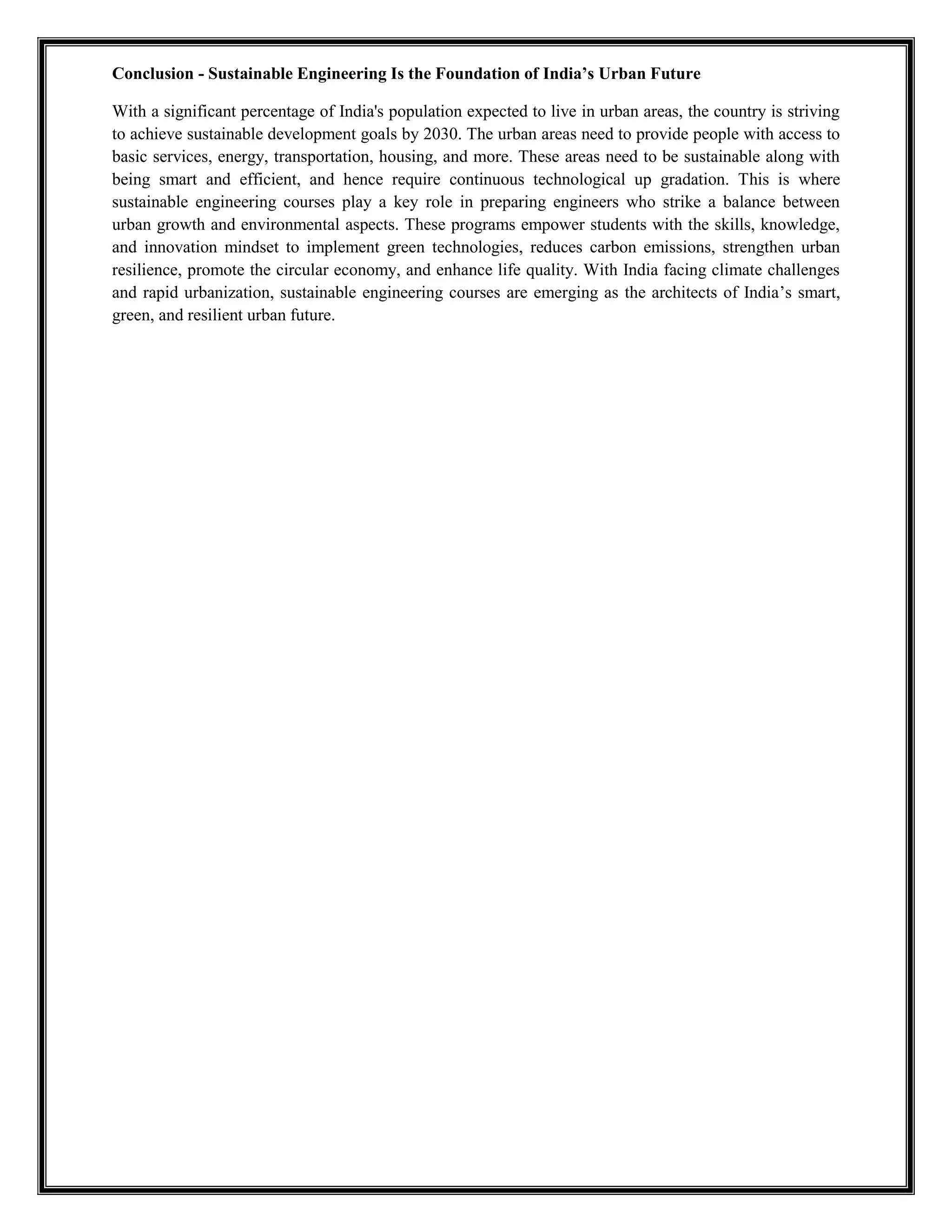 Why Sustainable Engineering Courses in India Are Key to Smart Urban ...