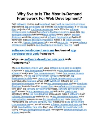 Why Svelte Is The Most In-Demand Framework For Web Development (1).pdf | Free Download