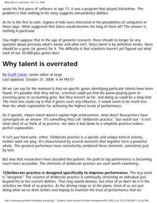Why talent is_overrated_-_oct__21__2008 | PDF