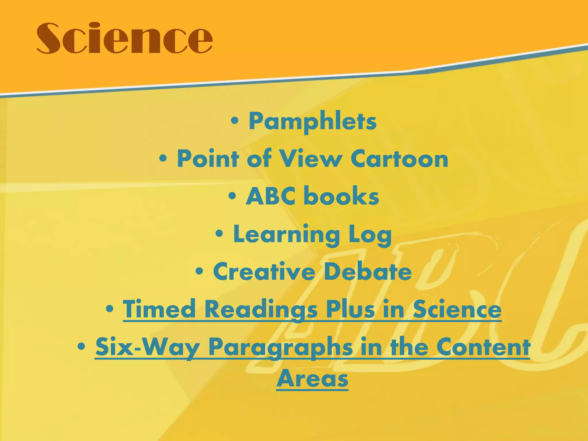 Why teach reading in the content areas | PDF