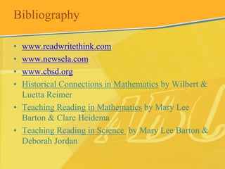 Why teach reading in the content areas | PDF