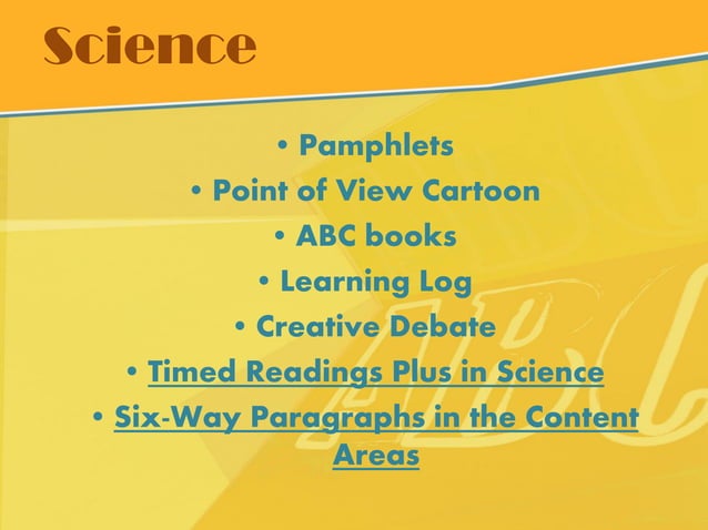 Why teach reading in the content areas | PDF