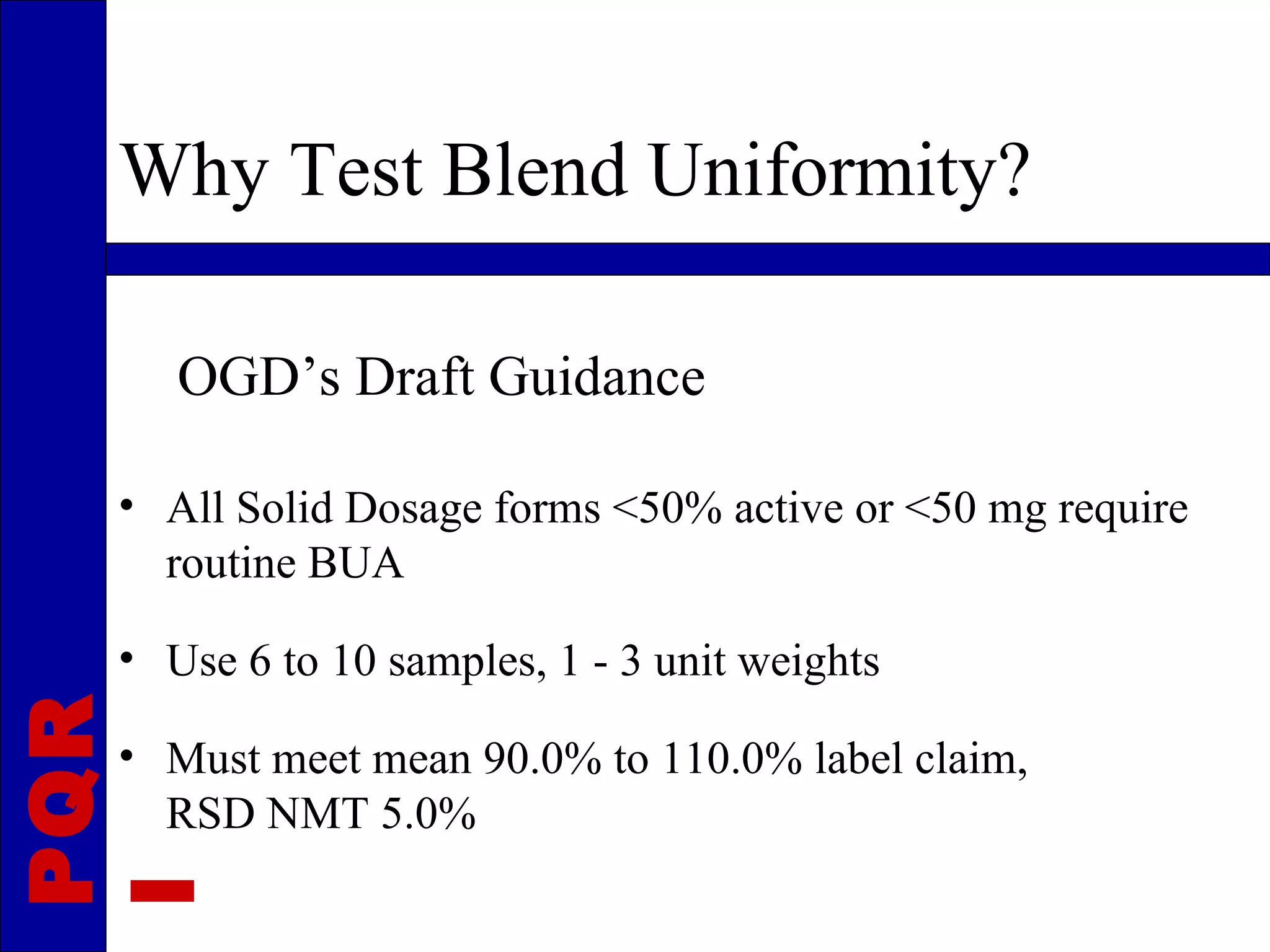 Why test blend uniformity | PPT