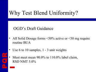 Why test blend uniformity | PPT