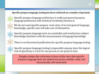 Why Test Language for Specific Purposes? | PDF