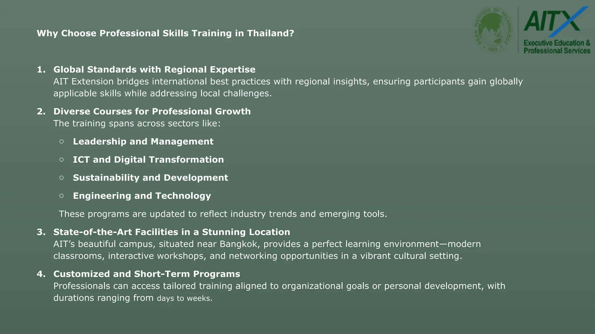 Why Thailand is the Hub for Professional Skills Training and ...