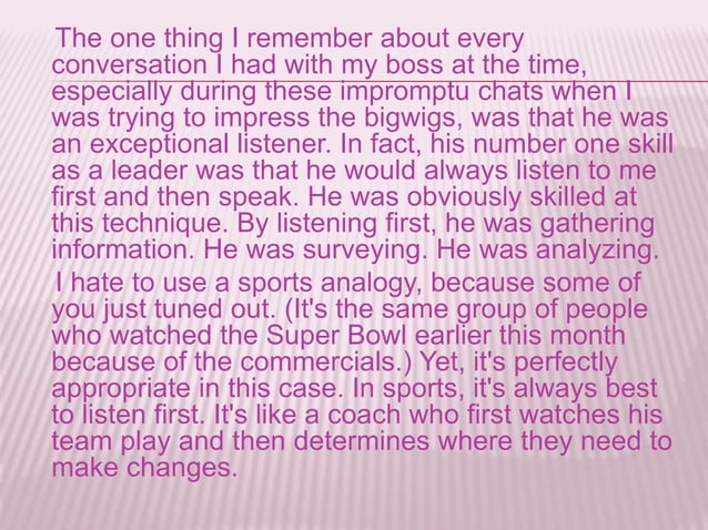 Why the best leaders always listen first | PPTX