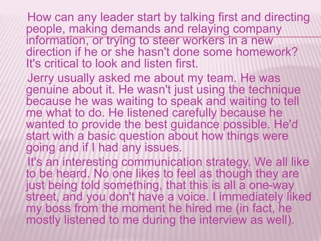 Why the best leaders always listen first | PPTX