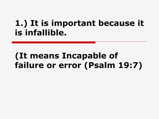 Why the bible is important | PPT