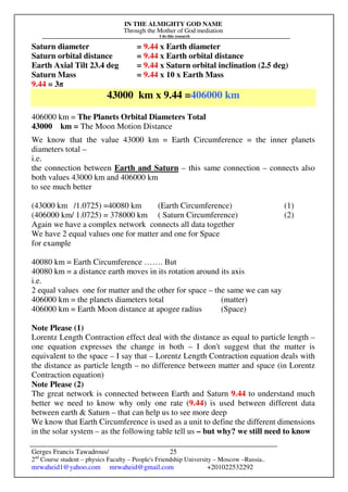 Why The Earth Moon Distance = The Planets Diameters Total (II) | PDF