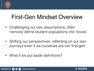 Why the First-Gen Mindset is Crucial to Student Retention | PDF