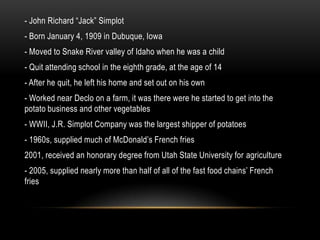 Why the fries taste good | PPTX