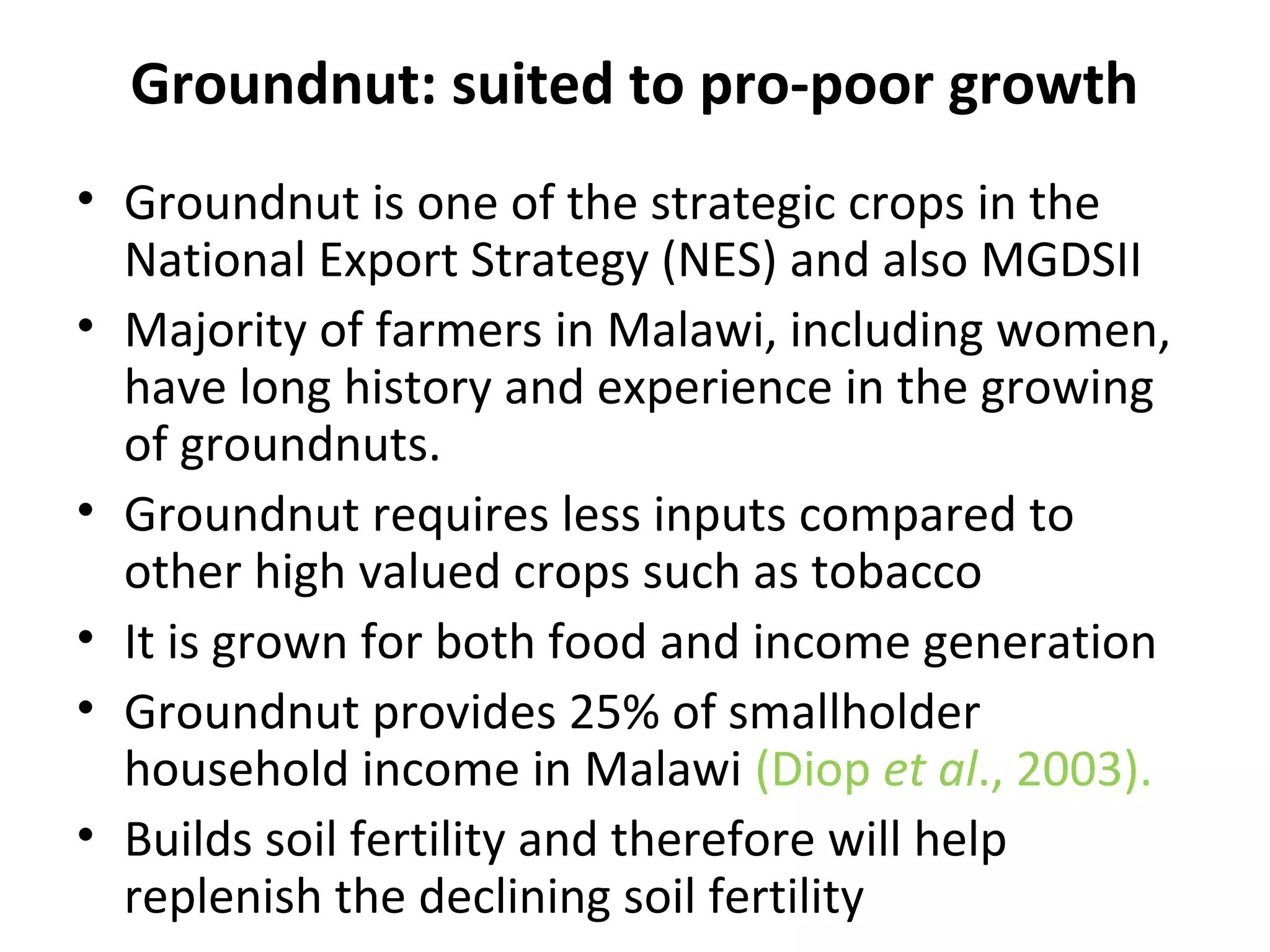 Why the groundnut value chain in malawi | PPT