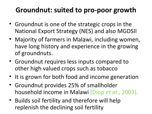 Why the groundnut value chain in malawi | PPT