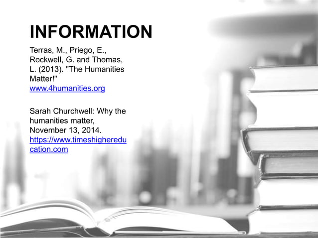 Why the humanities matter | PPTX | Undergraduate Education | College ...