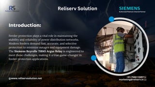 Why the Siemens Reyrolle 7SR45 Argus Relay Is a Game-Changer for Feeder ...