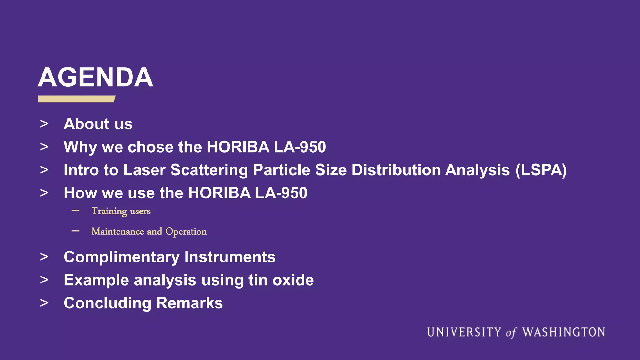 Why the University of Washington chose the HORIBA Laser Scattering ...