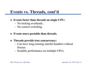 Why threads are a bad idea | PPT
