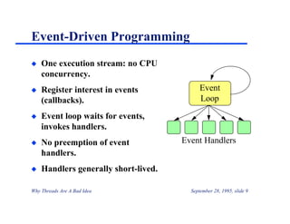 Why threads are a bad idea | PPT
