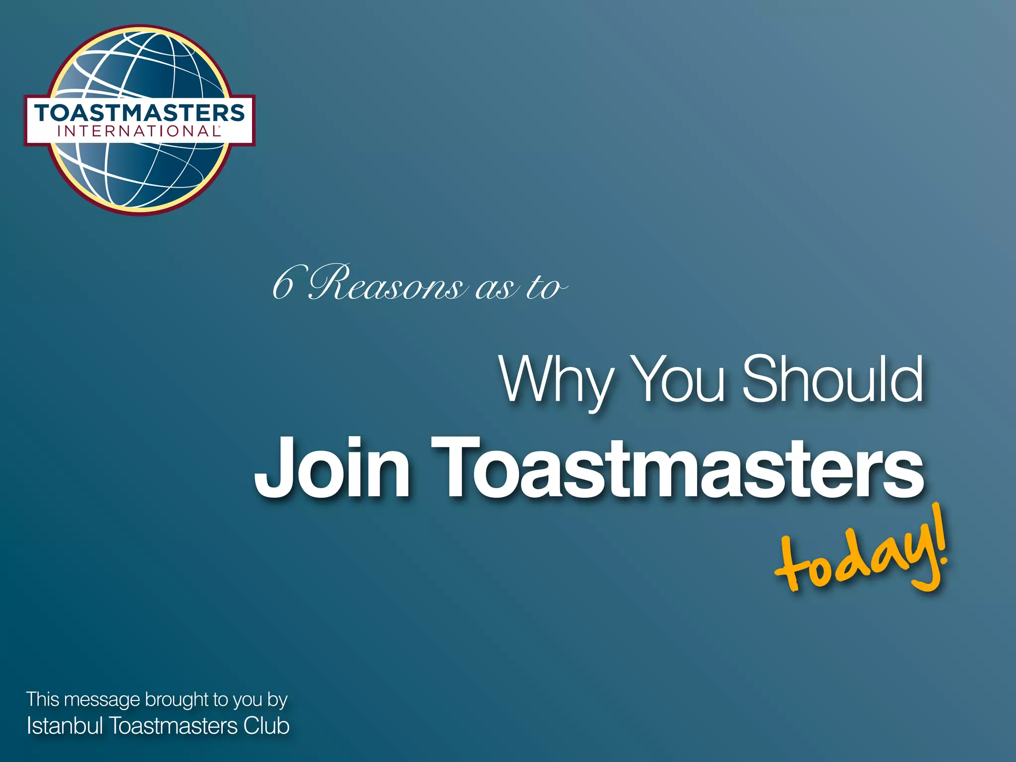 Why You Should Join Toastmasters | PDF
