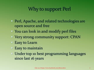 Minimal reason to learn Perl | PPTX | Programming Languages | Computing