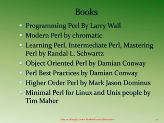 Minimal reason to learn Perl | PPTX | Programming Languages | Computing