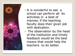 Why To Observe Teachers In Work Place ? | PPT