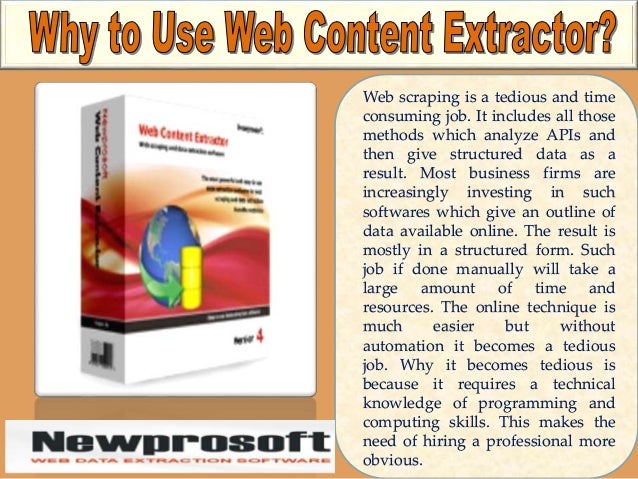 Why to use web content extractor