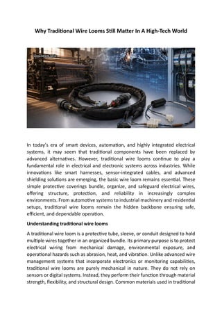 The Enduring Importance of Traditional Wire Looms in Modern Electrical ...
