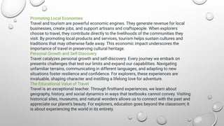 Why Travel and Tourism is Essential for Every Explorer!.pptx