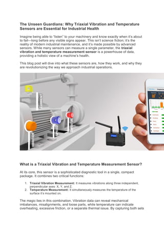 Why Triaxial Vibration and Temperature Sensors are Essential for ...