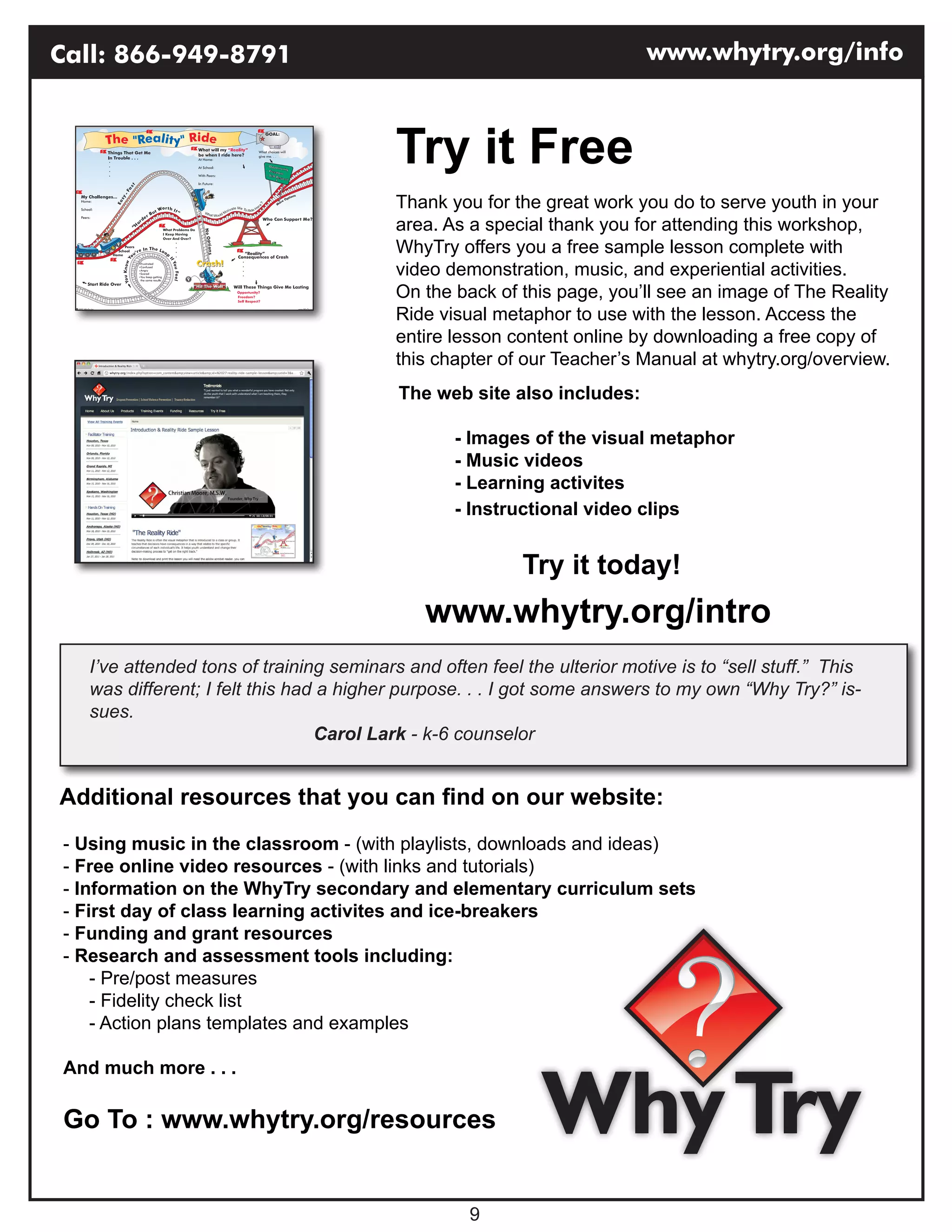 WhyTry: Evidence Based & Effective | PDF
