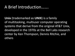 Why Unix? | PPT