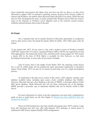 Why use .net by naveen kumar veligeti | PDF