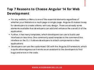 Why Use Angular 14 for Web Development in 2022 | PPT