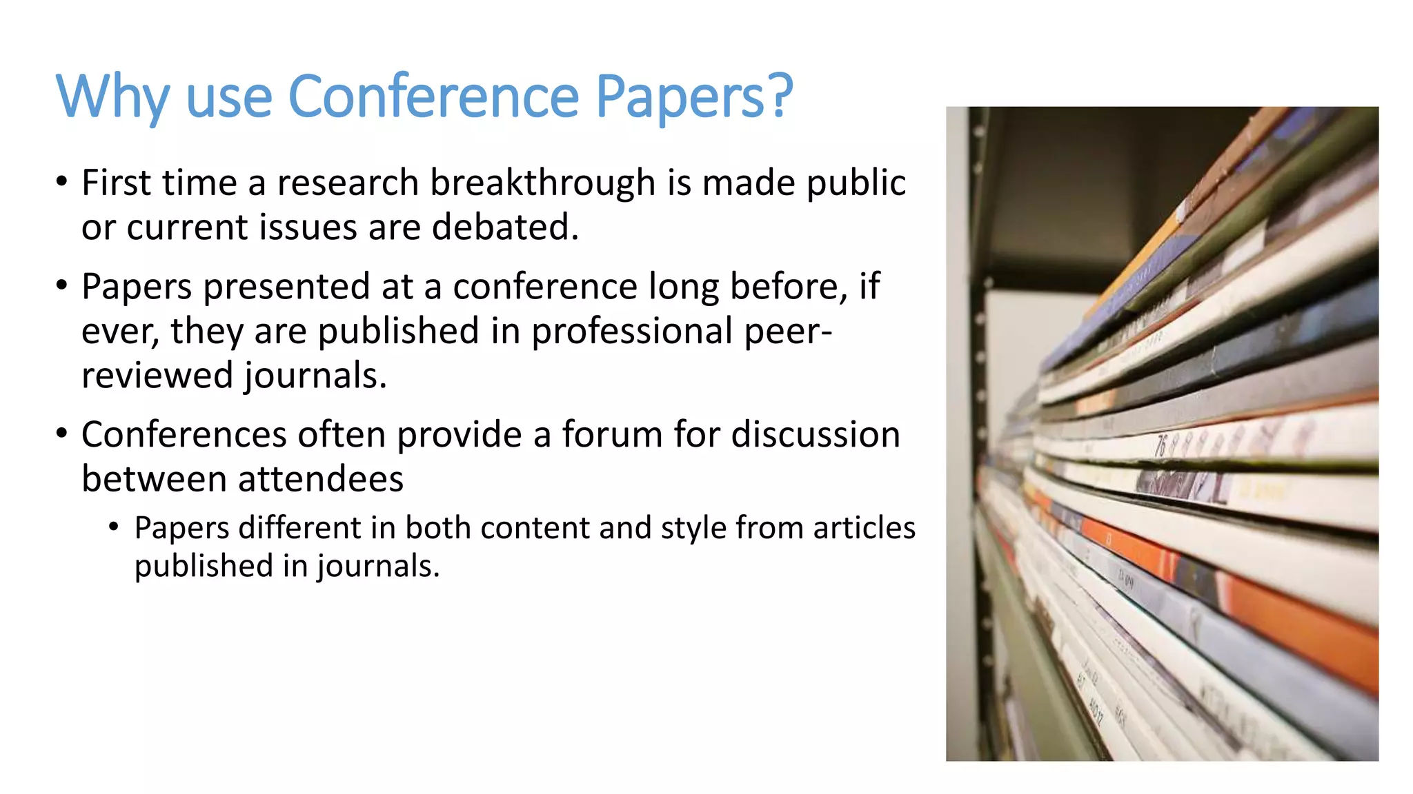 Why use conference papers | PPTX