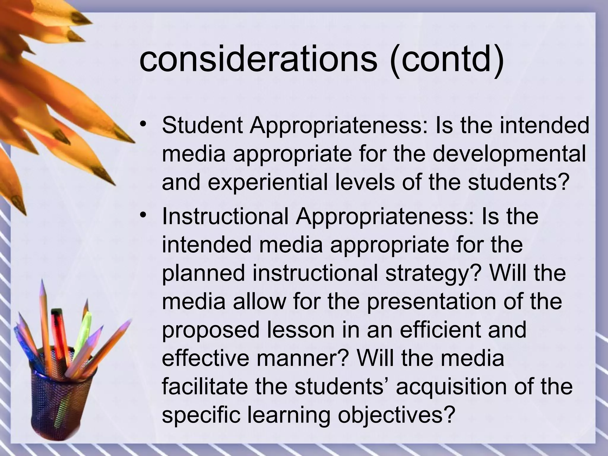 Why use instructional media | PPT