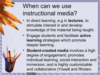 Why use instructional media | PPT
