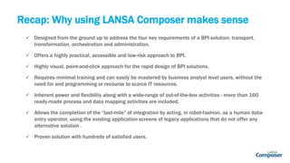 Why use LANSA Composer for business process integration | PDF