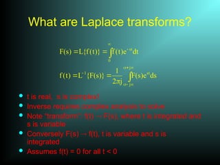 control Why use Laplace Transforms lecture | PPT