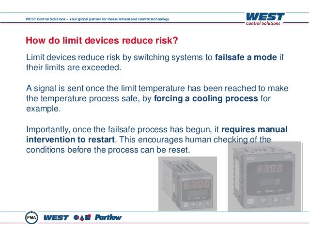 Why use limit devices in temperature control applications?
