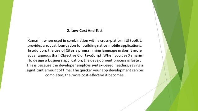 Why Use Xamarin For Mobile App Development Pptx