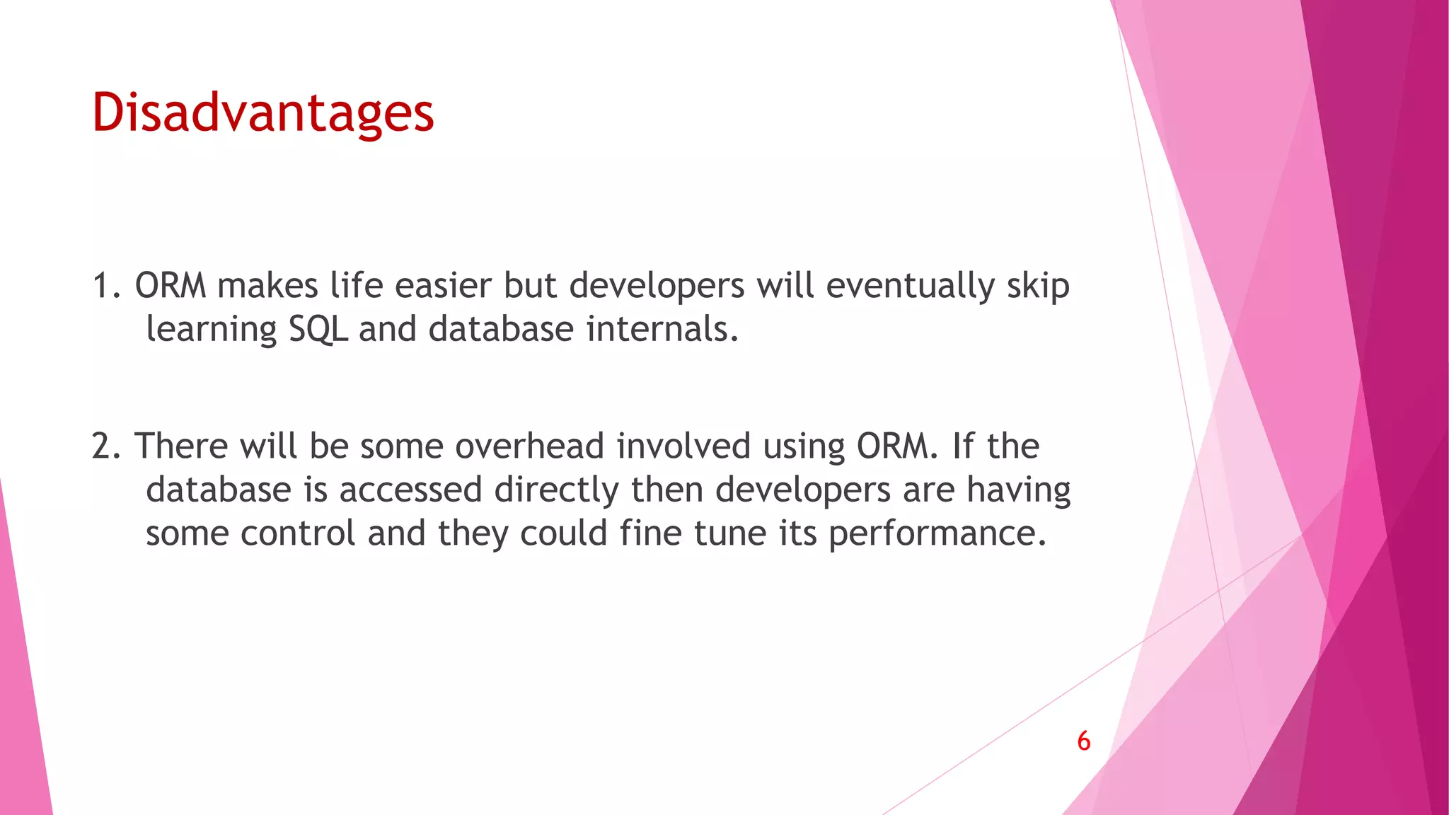 SQLite and object-relational mapping in Java | PPTX | Databases | Computer Software and Applications