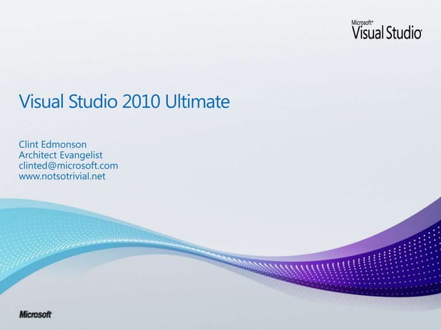 Visual Studio 2010 Ultimate | PPT