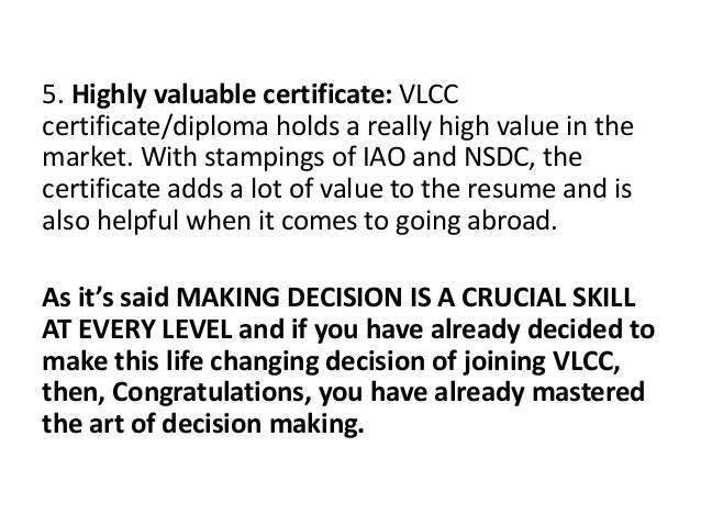 Why VLCC Should Be Your Only Choice For Skill Development? | PPTX