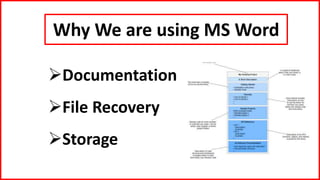 Why we are using ms word | PPTX